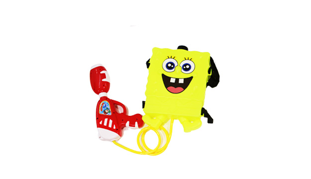 Spongebob Plastic Backpack Water Gun - Green - Makhsoom