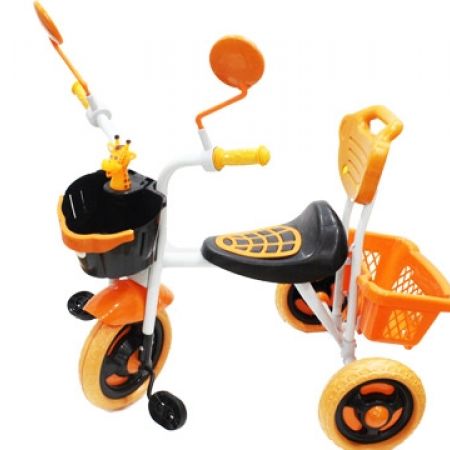 Giraffe Orange & Black Tricycle For Kids - Makhsoom