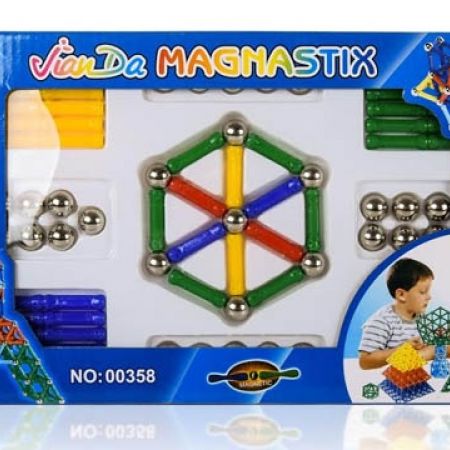 Magnastix Magnetic Construction Building Toy 84 Pcs - Makhsoom