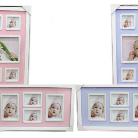 Wooden Divided Hanging Photo Frame - Large - Pink - Makhsoom