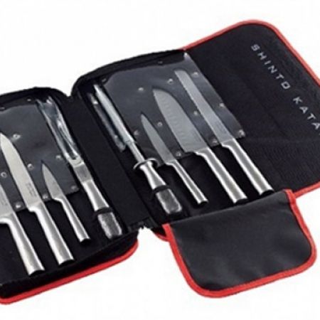 Thinkkitchen Set Of Stainless Steel Shinto Katani 8-piece Knife With ...