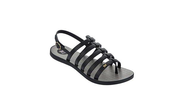 Zaxy Joy Slingback Gladiator Flat Sandals For Women - Black - Size: 37 ...