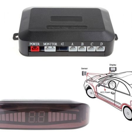 Intelligent Reverse Parking Sensor Assistance System - Black - Makhsoom