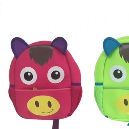 Genius Kids School Backpack Donkey Shape - Pink - Makhsoom