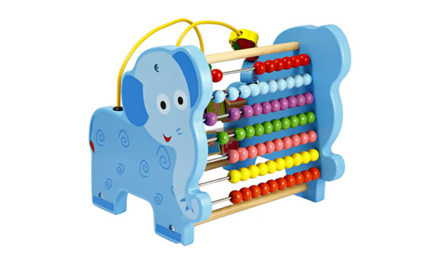 Wooden Abacus Animal Calculation Beads Around - Elephant - Makhsoom