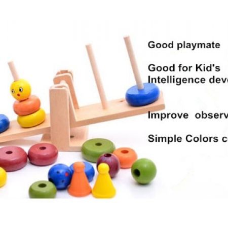 Wooden Clown Ring Stacker & Balance Set - Makhsoom