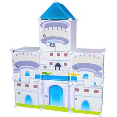 Foldable & Collapsible Castle Wardrobe For Kids With 7 Storage Cubes ...