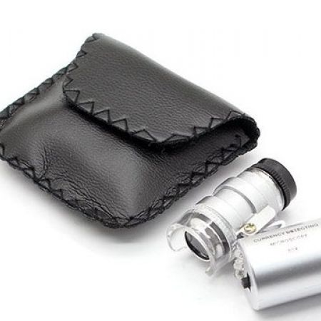 Super Mini 60X Microscope with 2-LED Illumination And Currency ...