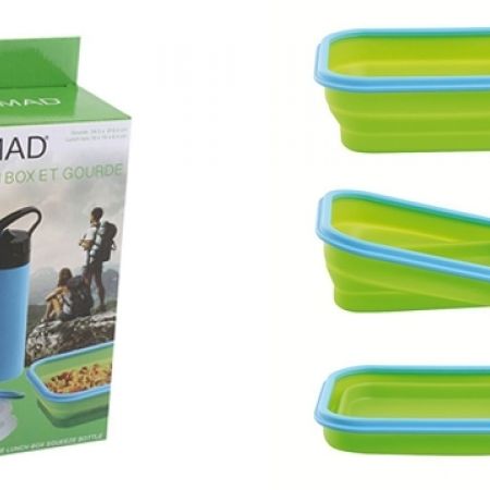 Be Nomad Set Of Green Flexible Lunch Box & Silicone Blue Gourd - Makhsoom