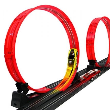 Stunt Raceway Slot Car Electric Power Road Racing Set - Makhsoom