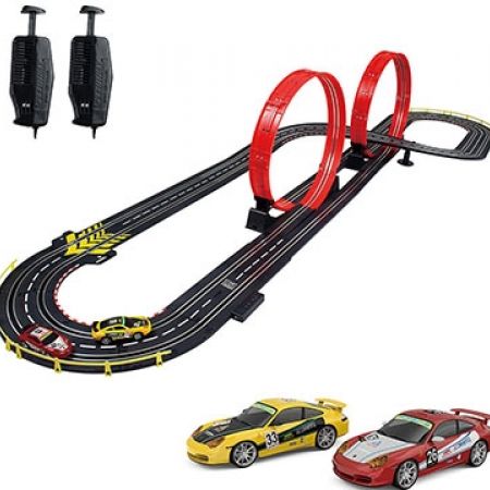 Stunt Raceway Slot Car Electric Power Road Racing Set - Makhsoom