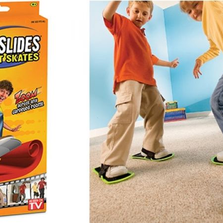Fun Slides Carpet Skates Lime Green One Size - Makhsoom