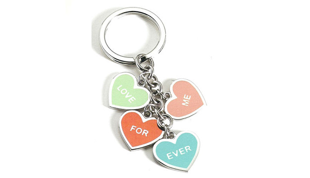 Morellato Stainless Love Me For Ever Hearts Keychain - Pink/Light Blue ...