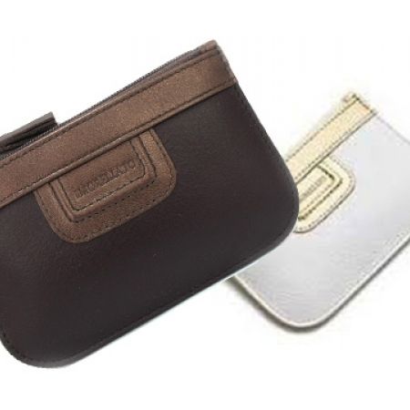 Morellato Genuine Leather Wallet & Coin Purse With Zip - White/Gold ...