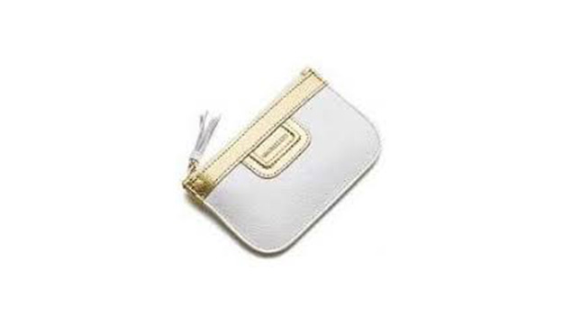 Morellato Genuine Leather Wallet & Coin Purse With Zip - White/Gold ...