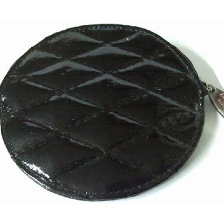 Morellato Black Genuine Leather Round Wallet With Zip - Makhsoom