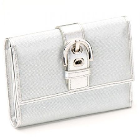 Morellato Silver Genuine Leather Wallet With Buckle - Makhsoom
