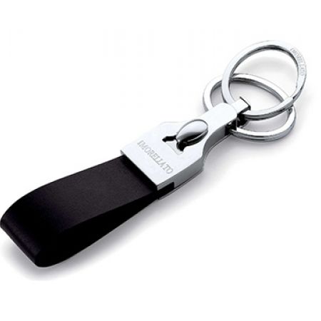 Morellato Black Smooth Leather Keychain For Men - Makhsoom