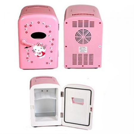 Hello Kitty Pink Portable Mini Refrigerator 4 L - Makhsoom