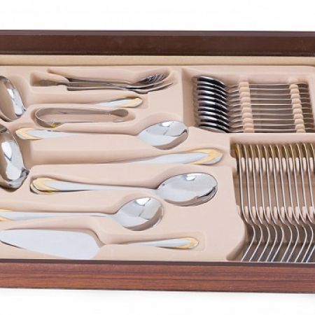 Stokes Set Of Stainless Steel Facet Flatware 84 Pcs - Makhsoom