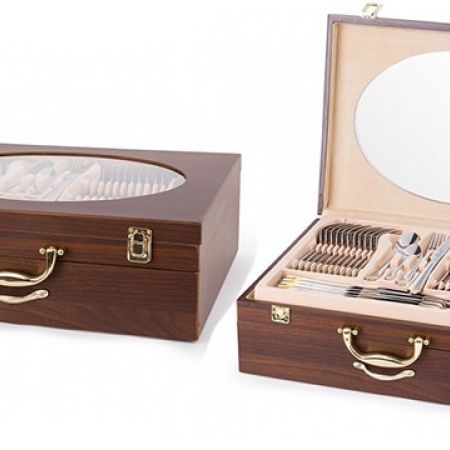 Stokes Set Of Stainless Steel Facet Flatware 84 Pcs - Makhsoom