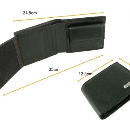 Morellato Black Smooth Leather Wallet For Men - Makhsoom