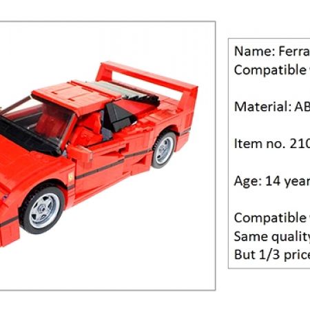 Ferrari F40 Sports Car Building Blocks - Makhsoom