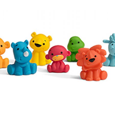 Set Of Tub O' Toys Teethable & Squirting Animals 9 Pcs - Makhsoom