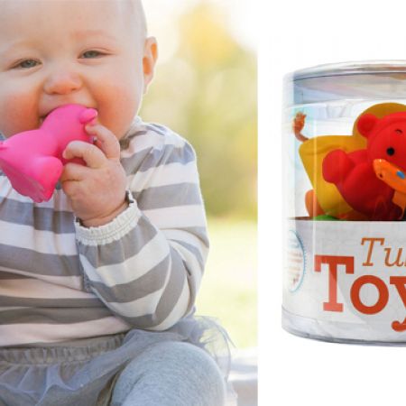 Set Of Tub O' Toys Teethable & Squirting Animals 9 Pcs - Makhsoom