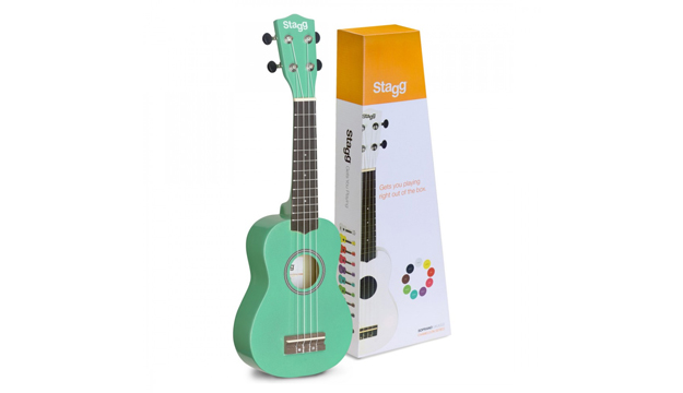 Stagg Soprano Ukulele With Nylon Gigbag - Green - Makhsoom