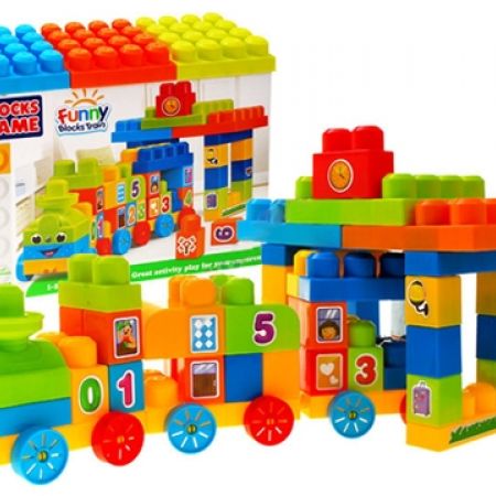 Funny Blocks Train 50 Pcs - Makhsoom
