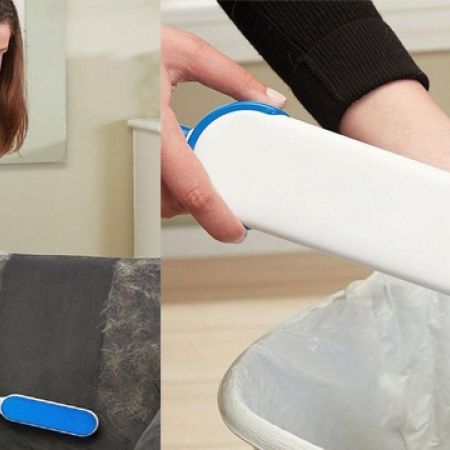 Hurricane Fur Wizard Pet Hair & Lint Remover Magic Cloth Fabric Brush ...