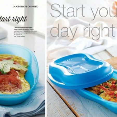 Tupperware Blue Micro Delight Omelette Maker 430 ml - Makhsoom