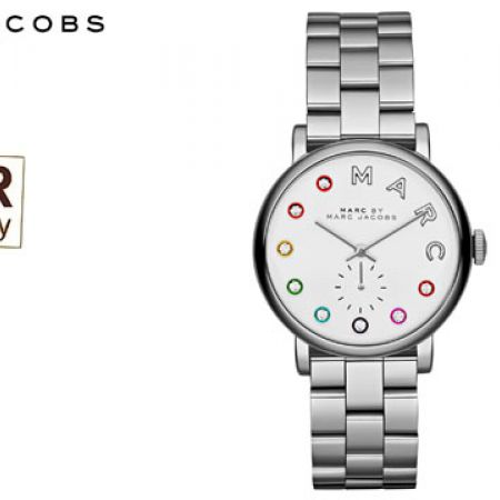 Marc Jacobs Silver Dial Stainless Steel Round Watch For Women - Makhsoom