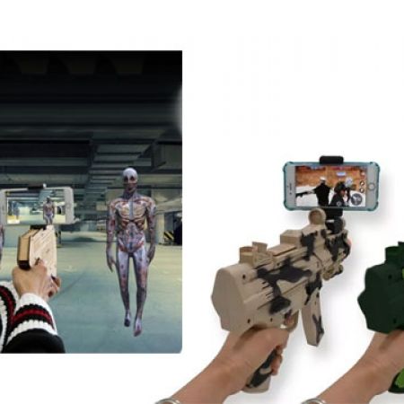AR 800 Bluetooth Augmented Reality Game Controller Gun With Cell Phone ...