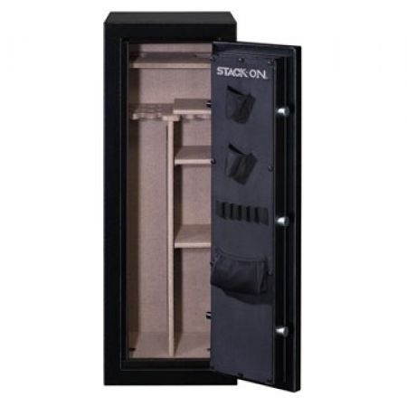 Stack-On Matte Black Armorguard 18-Gun Fire Rated Safe With Electronic ...