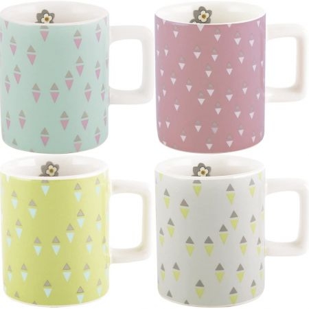 Katie Alice Set Of Pretty Retro Espresso Cups 100 ml 4 Pcs - Makhsoom