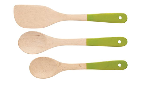 KitchenCraft Set Of Colourworks Wooden Tool Set With Dipped Colored ...