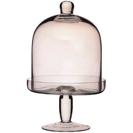 KitchenCraft Artesa Footed Glass Cake Dome & Serving Cloche 28 x 21 x ...