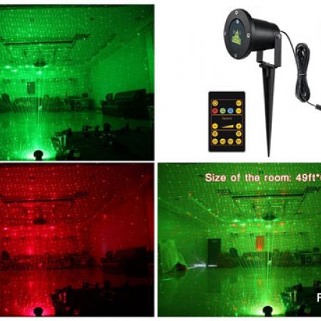 Outdoor Waterproof Red & Green Starry Sky Garden Laser Led Light ...