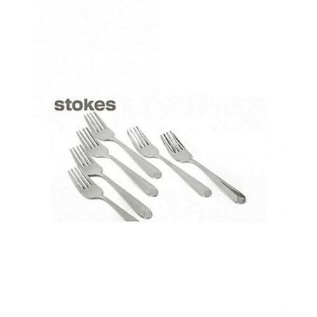 Stokes Set Of Stainless Steel Dessert Forks 6 Pcs - Makhsoom