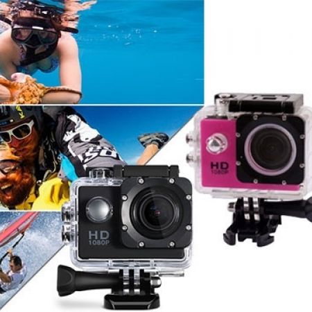 Waterproof Sport Action Wifi Camera 1080P Full HD 30 m - Silver - Makhsoom