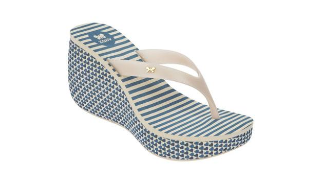 Zaxy Fun Open Toe Synthetic Wedge Sandals For Women - Blue - Size: 37 ...
