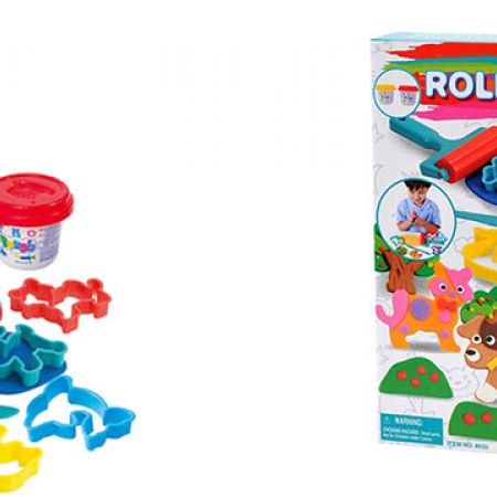 Playgo Dough Roll And Cut With 2 X 2Oz Clay Bucket - Makhsoom