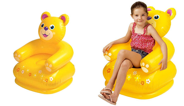 Intex Inflatable Happy Animal Chair 65 x 64 x 74 cm - Teddy Bear - Makhsoom