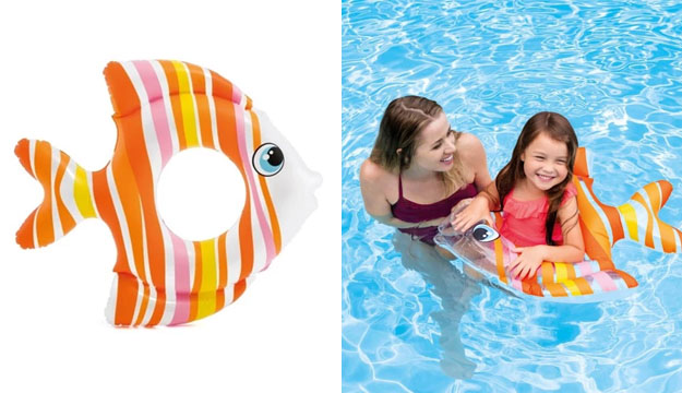 Intex Inflatable Tropical Fish Swim Ring 83 x 81 cm - Blue - Makhsoom