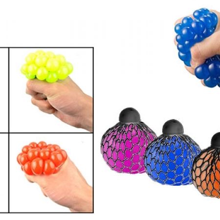Mesh Squishy Stress Ball - Blue - Makhsoom