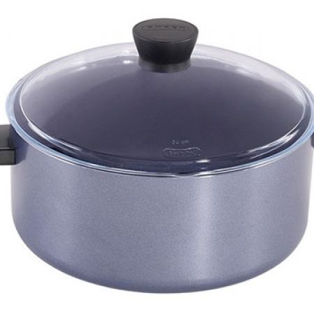 Pyrex Gusto Black Diamond Non Stick Aluminium Stewpot With Lid - 20 cm ...