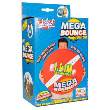 Wicked Mega Bounce Inflatable Junior Ball With Foot Pump 1.41 m - Makhsoom