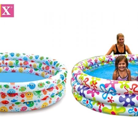 Intex Inflatable Baby Swimming Multicolour Pool 168 x 38 cm - Smiling ...